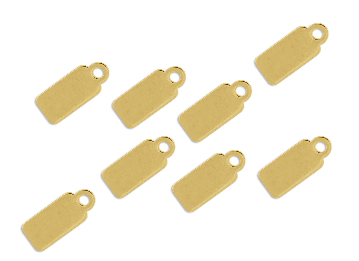 Square Chain Tag with Bale 4.90mm x 11.60mm From RIVA Precision ...